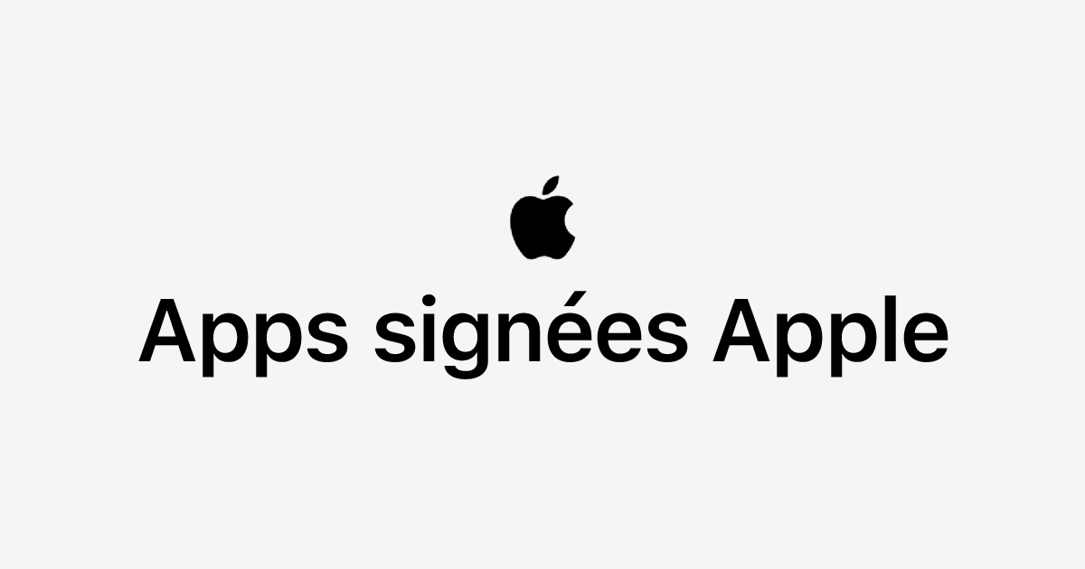 Apps signées Apple - Apple (CA)