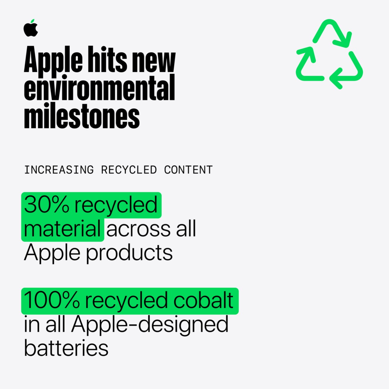 Apple accelerates progress with highest-ever recycled material in its ...