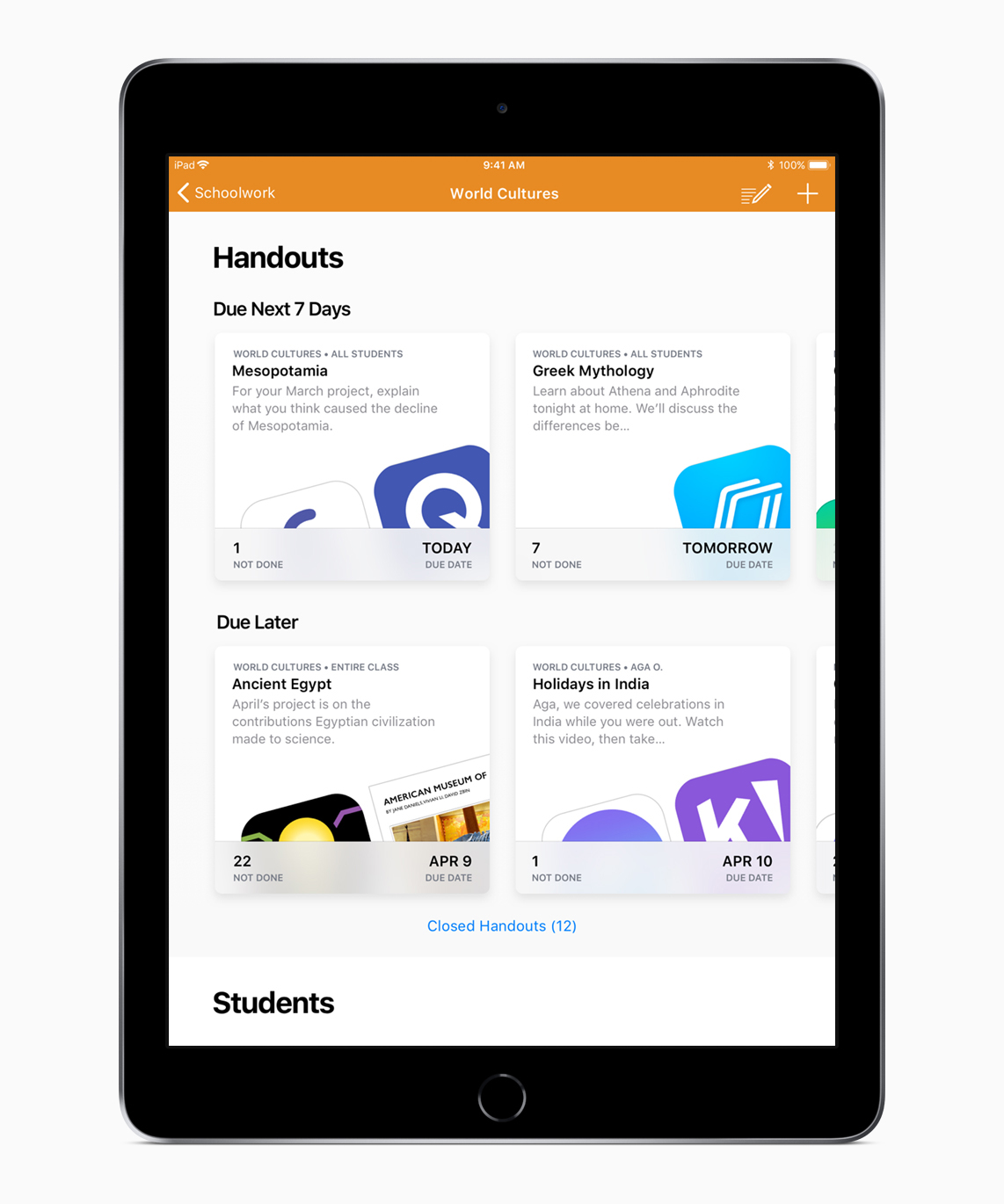Apple’s free Schoolwork app now available for teachers - Apple